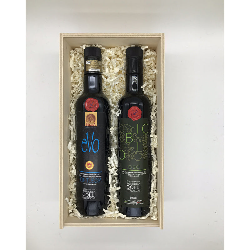Colli Etruschi EVOO Duo Balsa Gift Box – Lugano Fine Foods